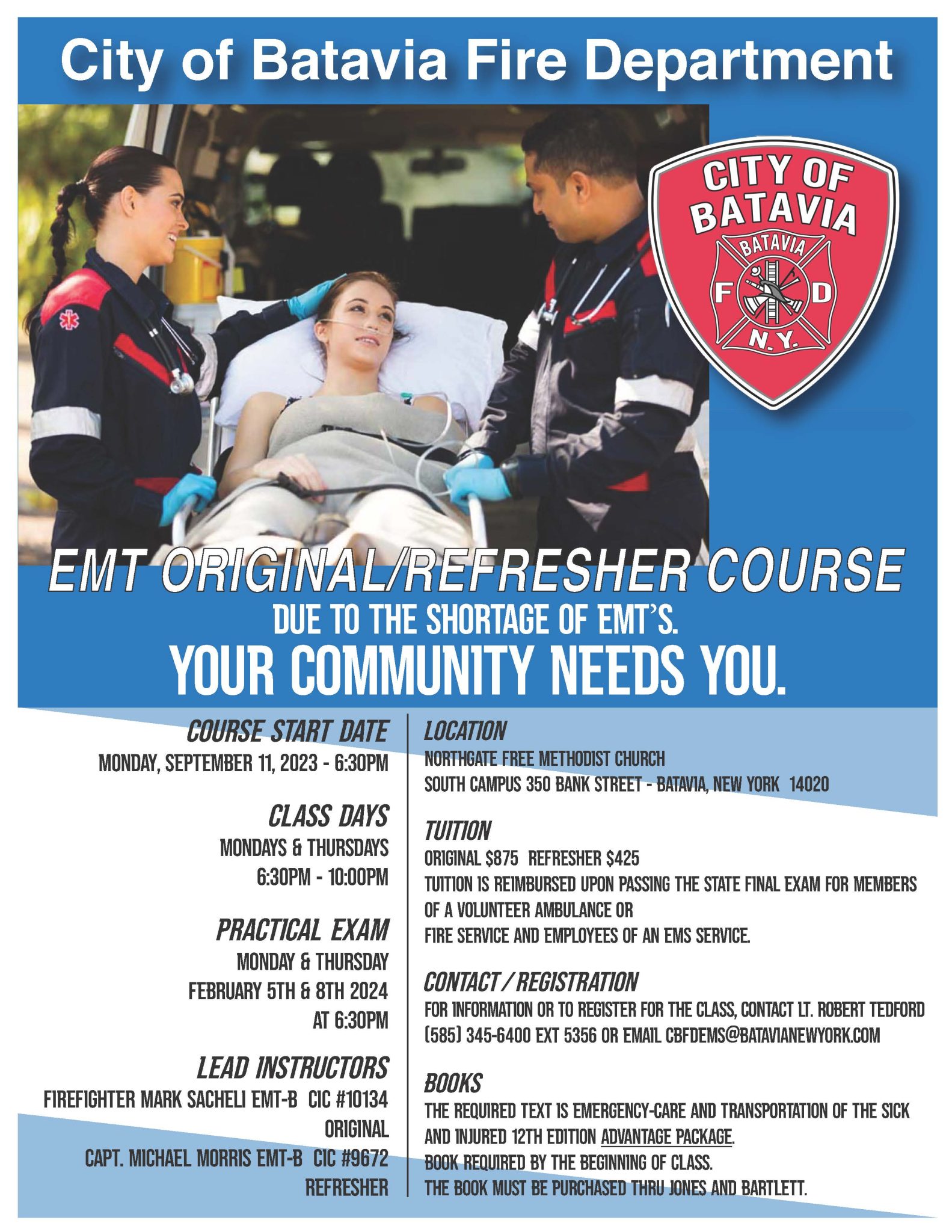 EMT Class Batavia NY – UB|MD Emergency Medicine EMS Division