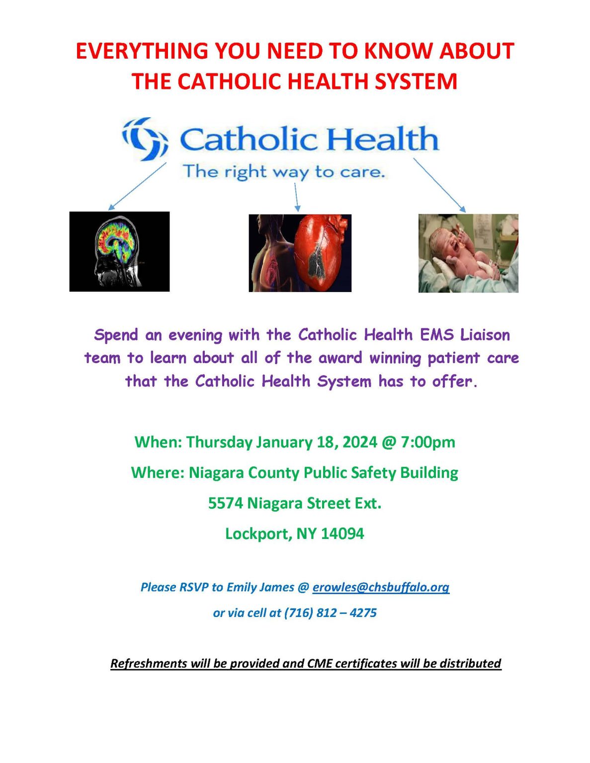 Updated Catholic Health Flyer for CME – UB|MD Emergency Medicine EMS ...